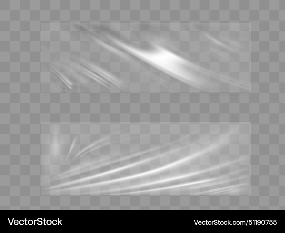 Transparent glossy polyethylene plastic warp eps10