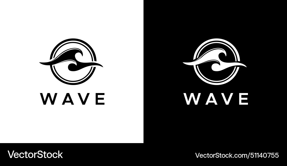 Wave logo icon and graphics Royalty Free Vector Image