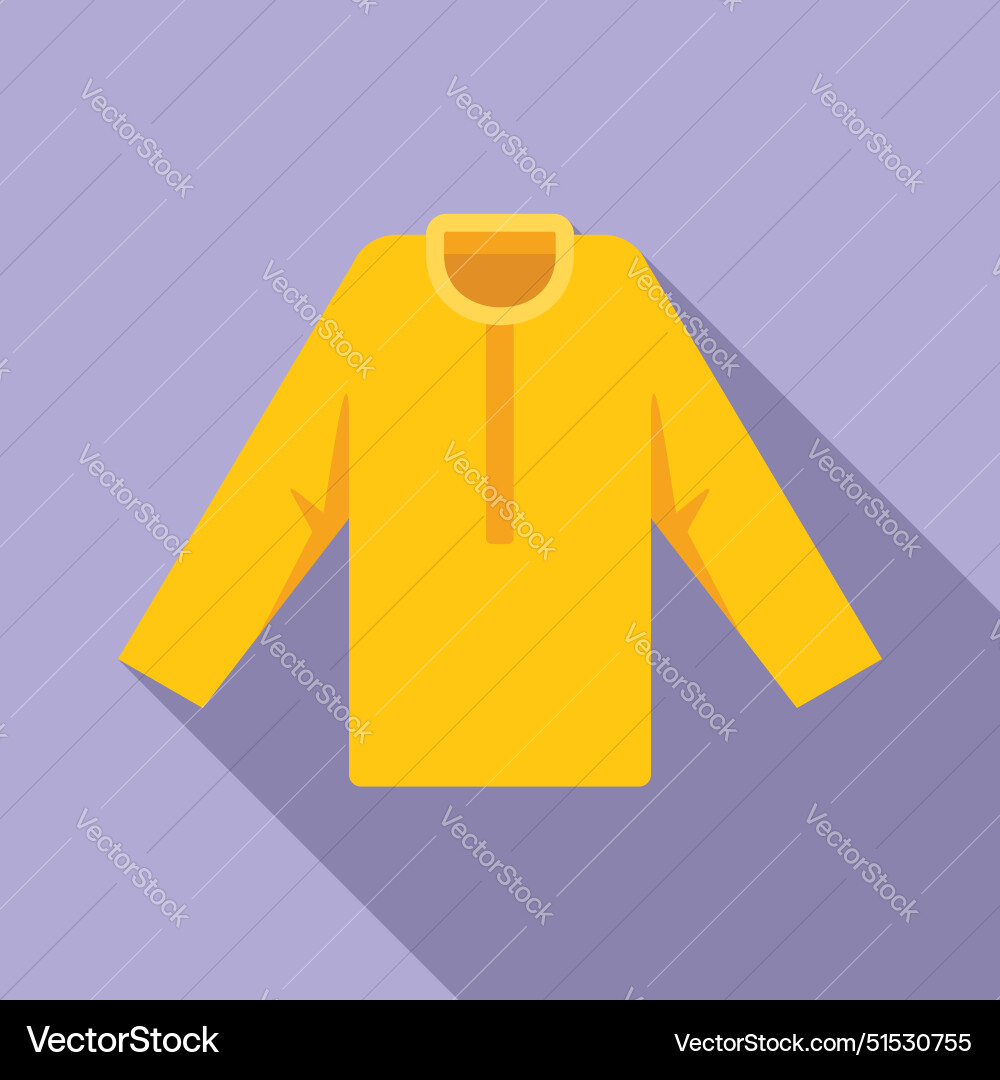 Yellow long sleeve shirt flat icon design Vector Image
