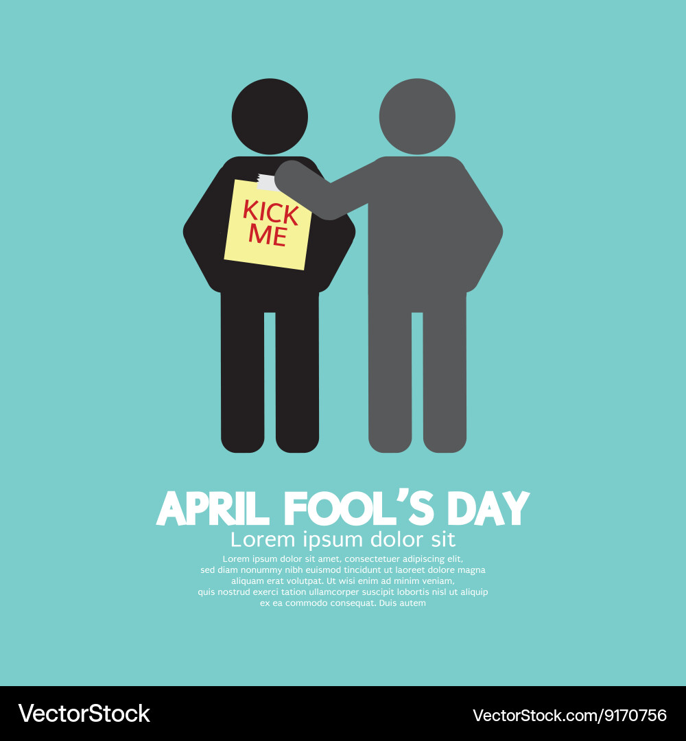 April fool day concept symbol Royalty Free Vector Image