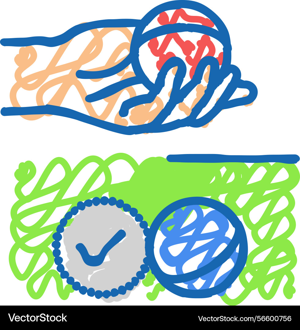 Bisque croquet game icon doodle Royalty Free Vector Image