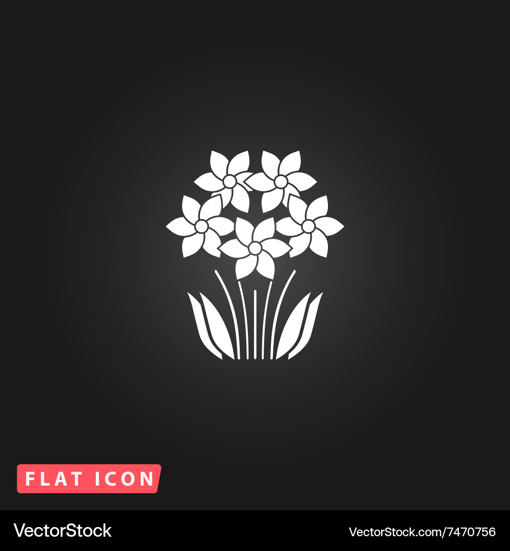 Bush flower icon Royalty Free Vector Image - VectorStock