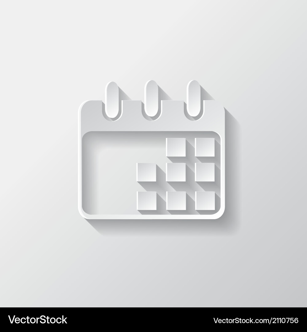 Calendar organizer icon date symbol Royalty Free Vector
