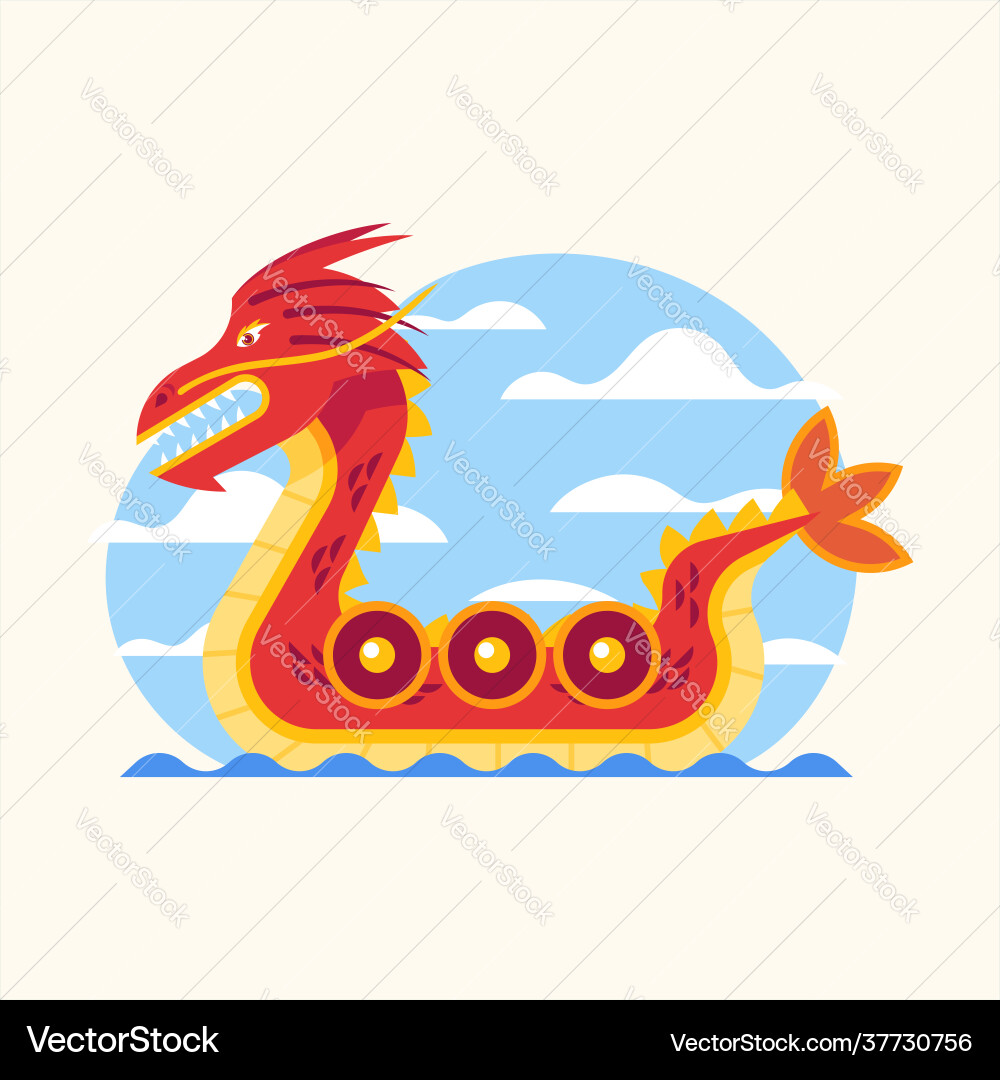 Dragon boat icon Royalty Free Vector Image - VectorStock
