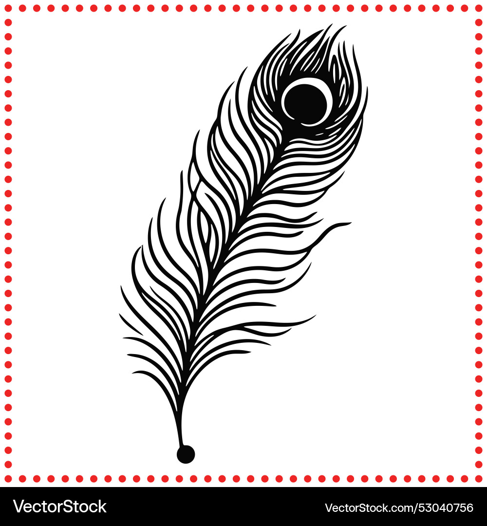 Feather silhouette for dynamic and bold designs Vector Image