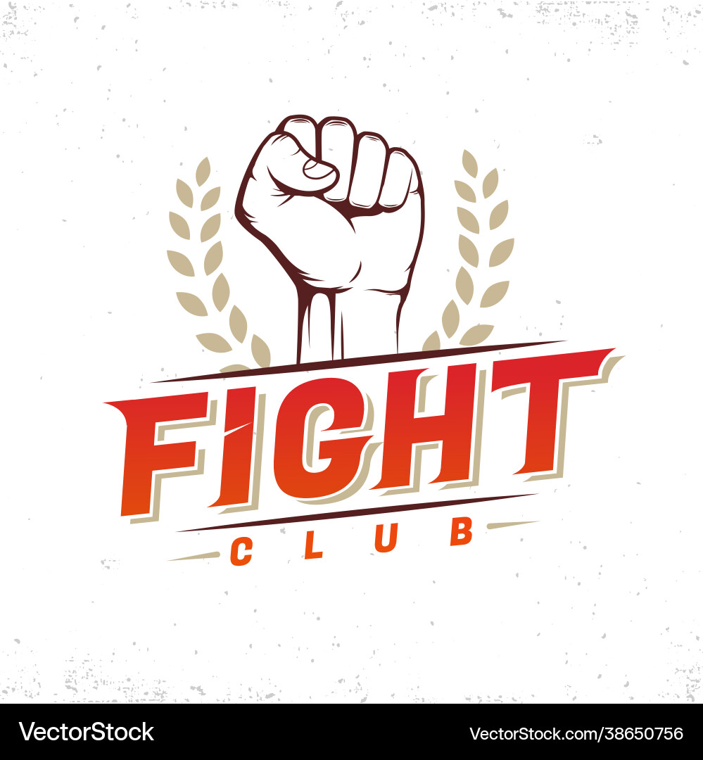 Fight club modern logo Royalty Free Vector Image