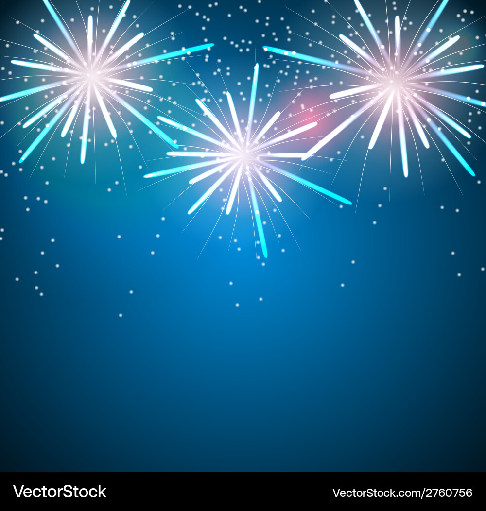 Glossy fireworks background Royalty Free Vector Image