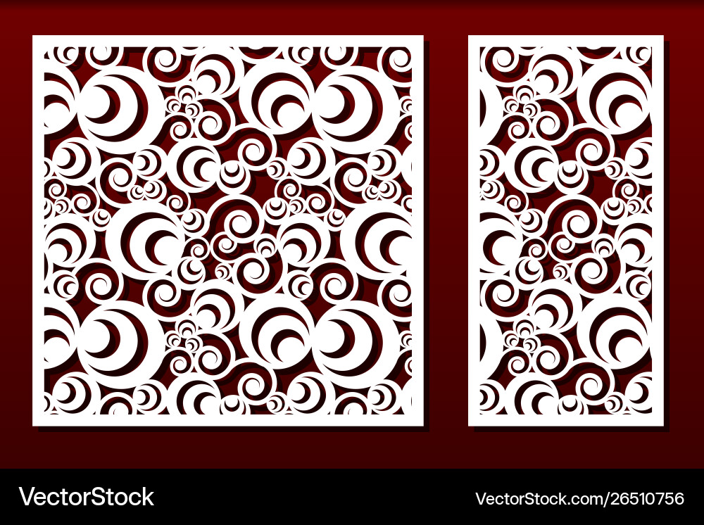 Laser Cut Fretwork Panel Stencil Royalty Free Vector Image