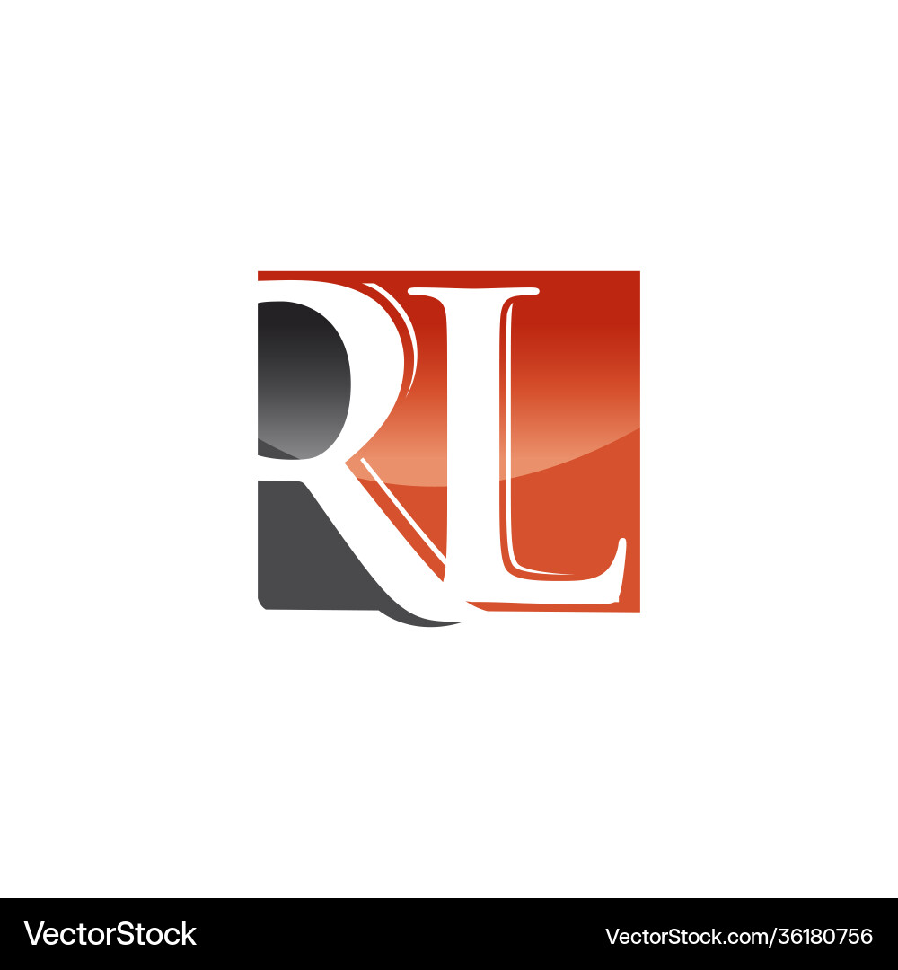 Letter rl logo design Royalty Free Vector Image