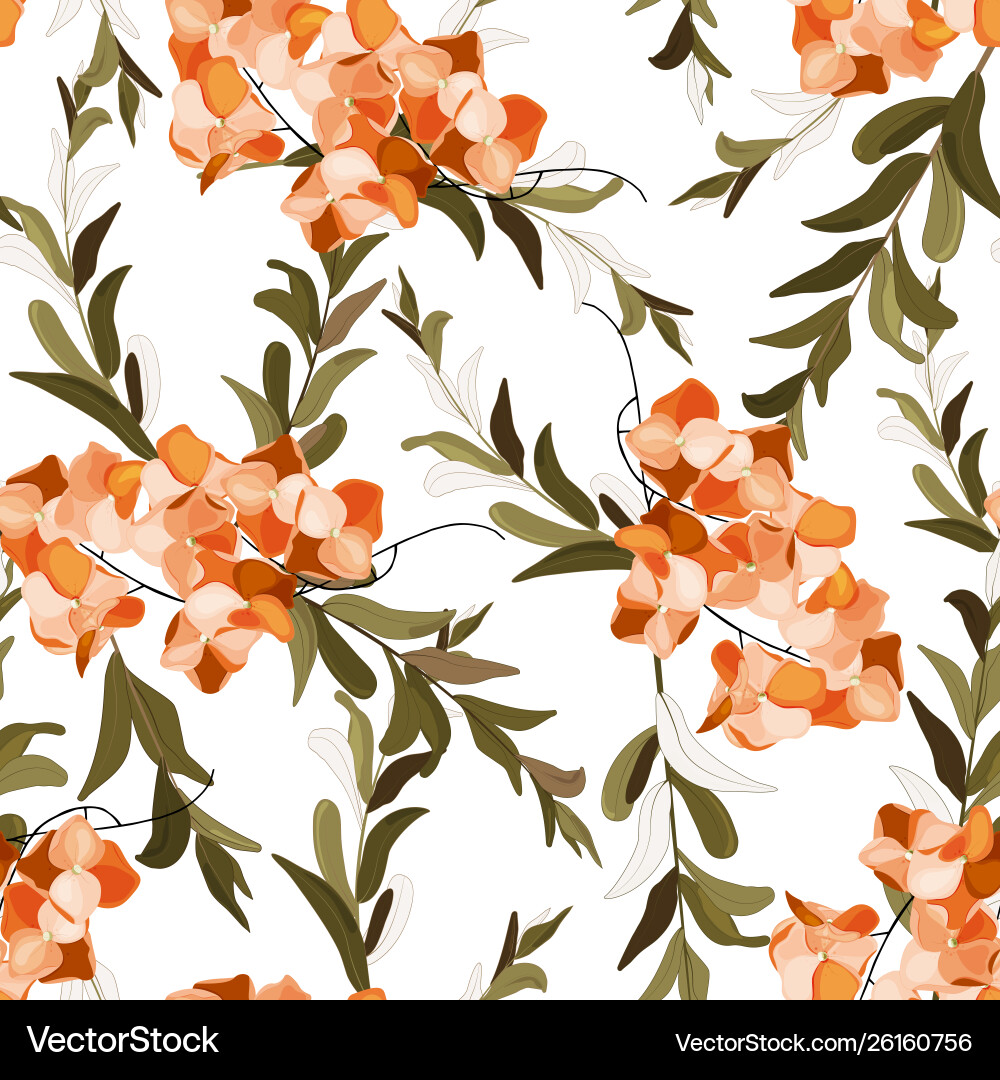 Modern abstract floral on light backdrop flower Vector Image