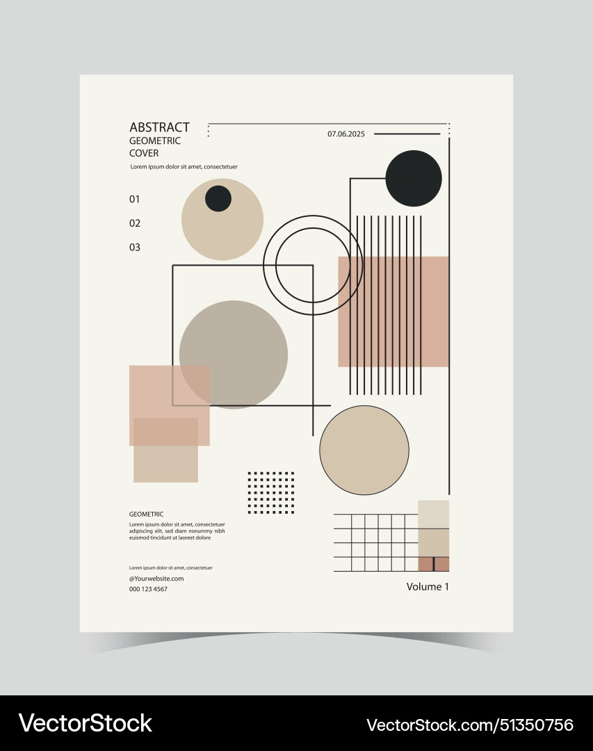 Print geometric graphics template Royalty Free Vector Image