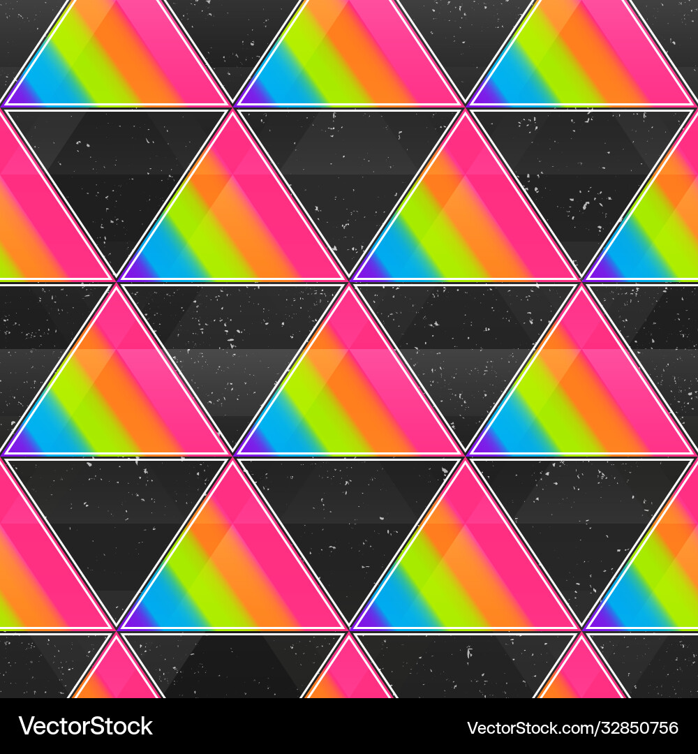 Rainbow Triangle Seamless Texture Royalty Free Vector Image