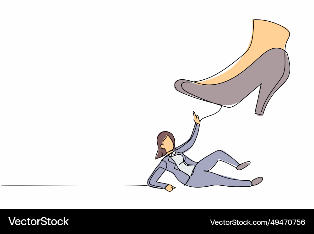 Single continuous line drawing small Royalty Free Vector