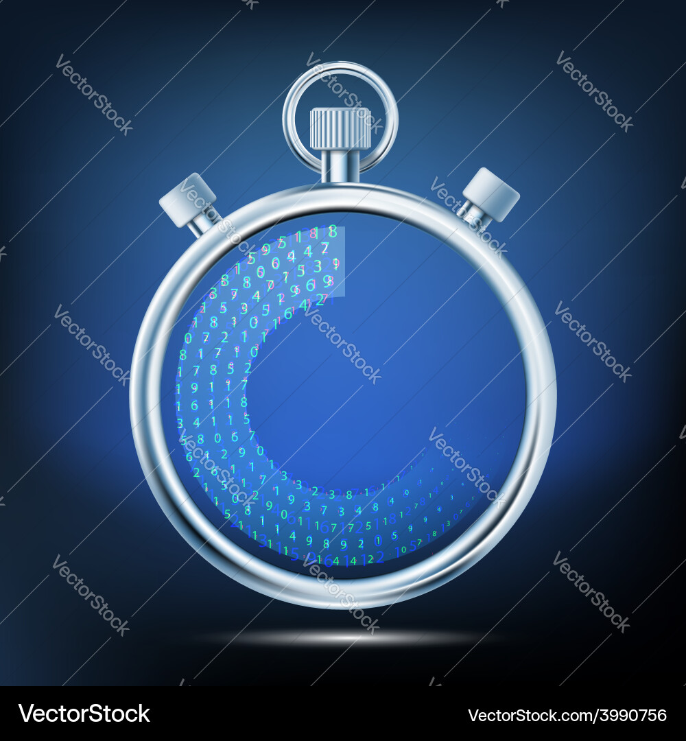 Stopwatch to measure time intervals Royalty Free Vector