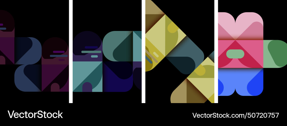 Balance movement geometric backgrounds poster Vector Image