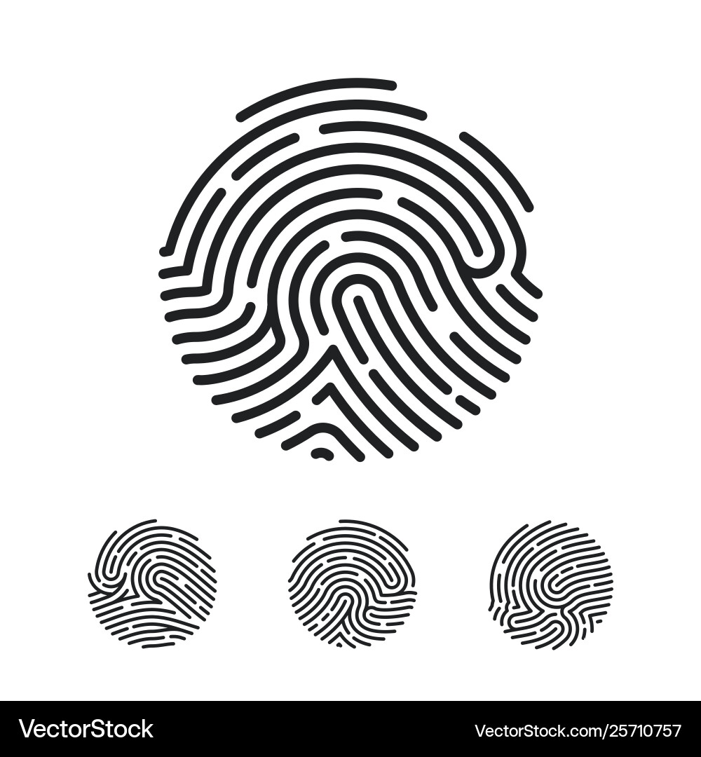 Fingerprint Icon - Security & Access – Royalty-Free Vector | VectorStock