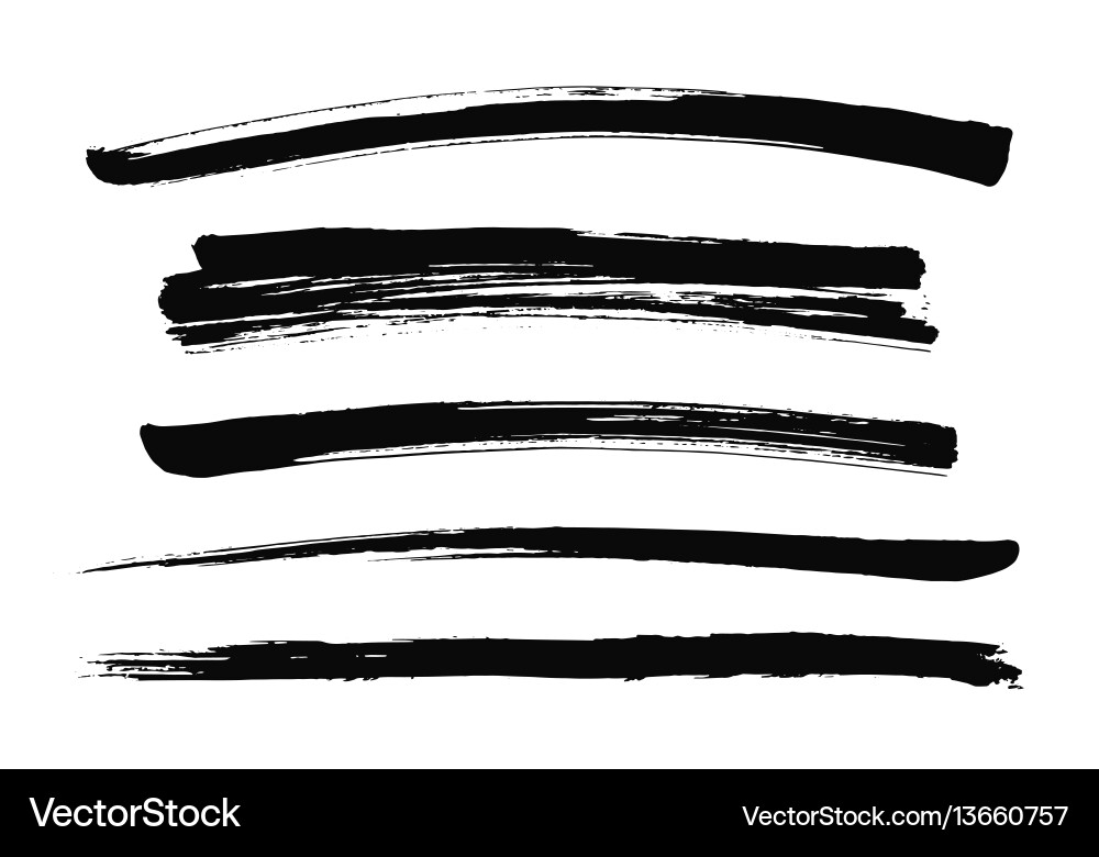 Hand drawn ink strokes Royalty Free Vector Image