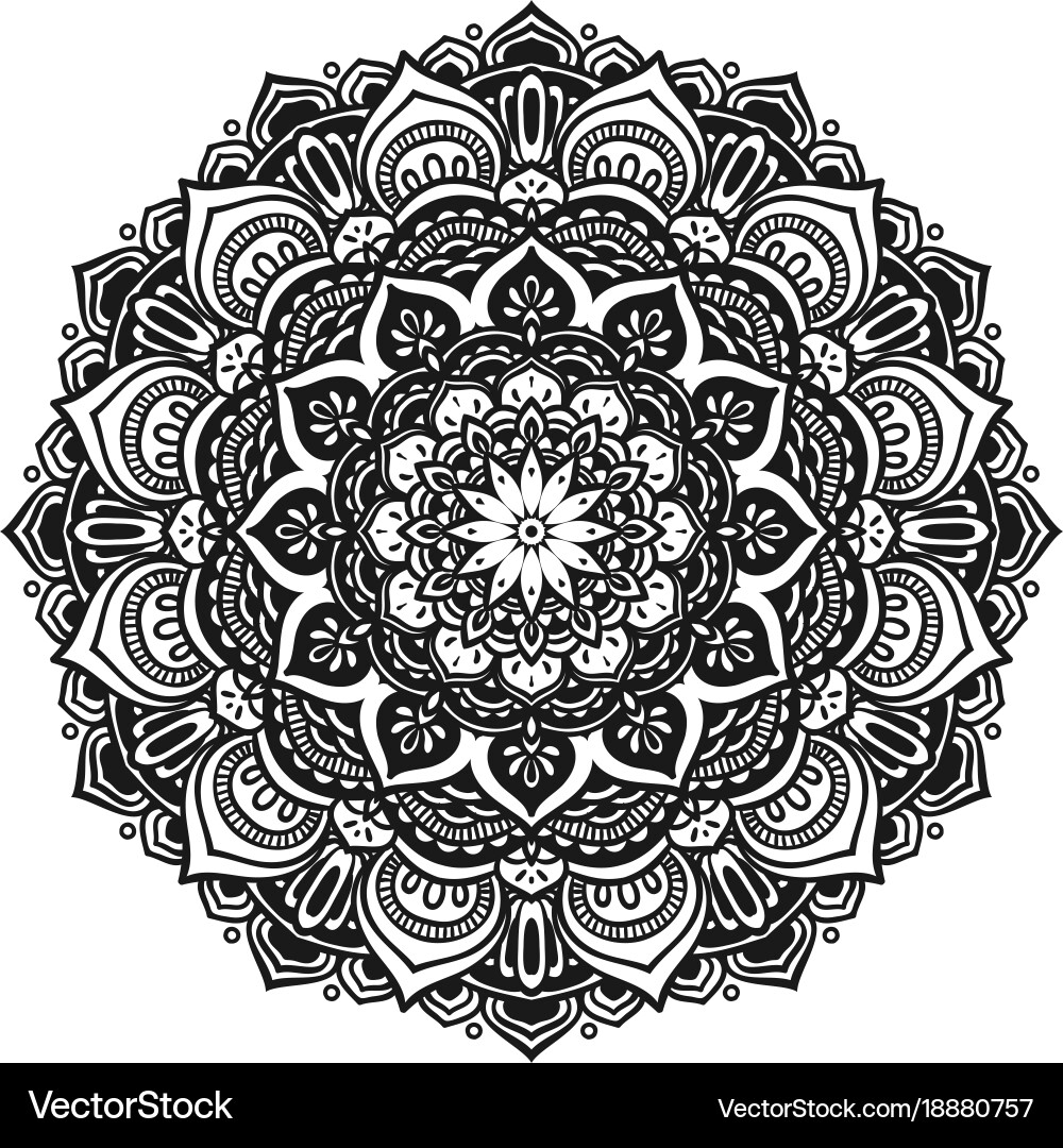 Intricate Mandala Pattern Royalty Free Vector Image