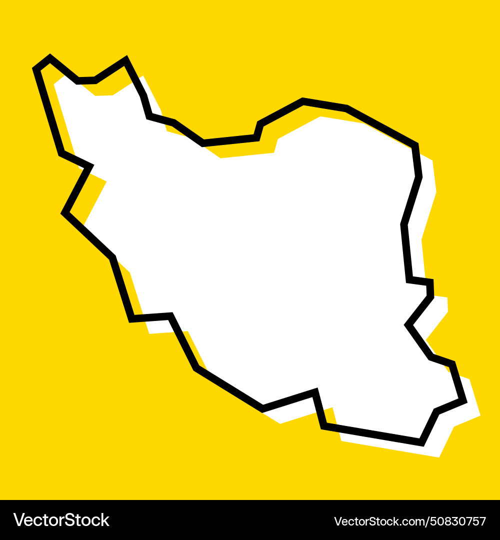Iran simplified map Royalty Free Vector Image - VectorStock
