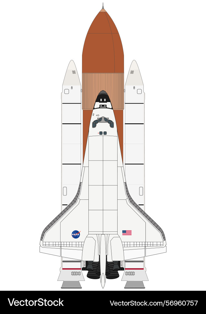 Space shuttle Royalty Free Vector Image - VectorStock