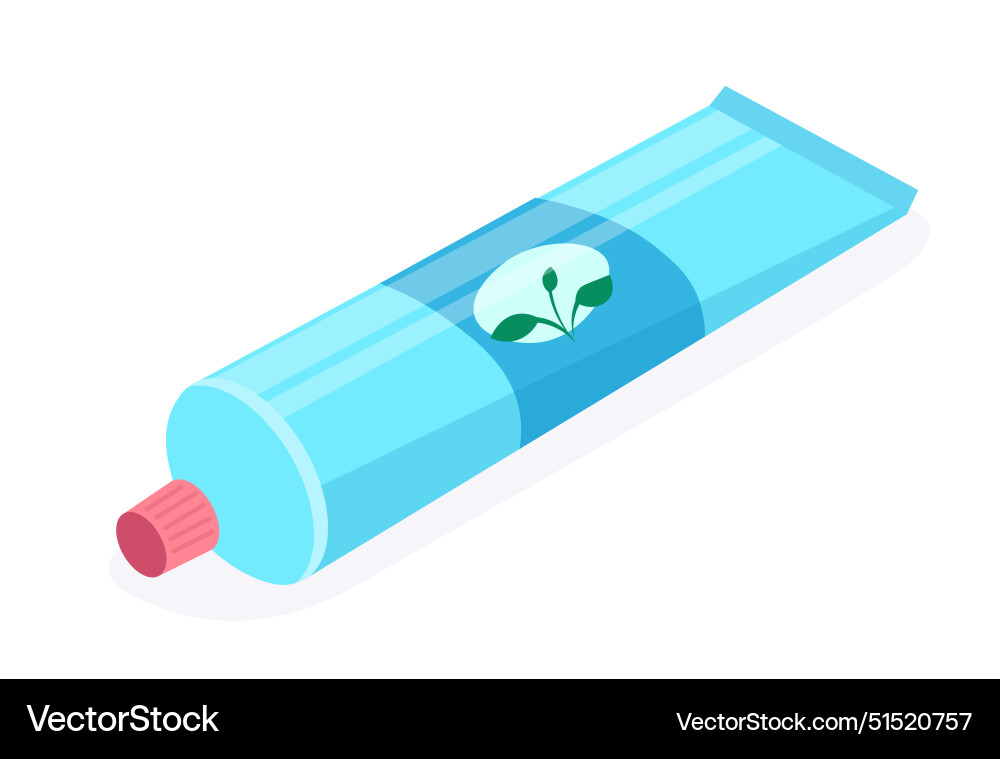 Toothpaste tube - dental concept on transparent Vector Image