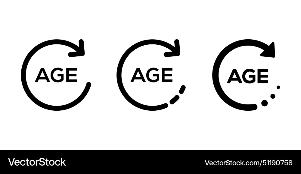 Age icon design and sign symbol Royalty Free Vector Image