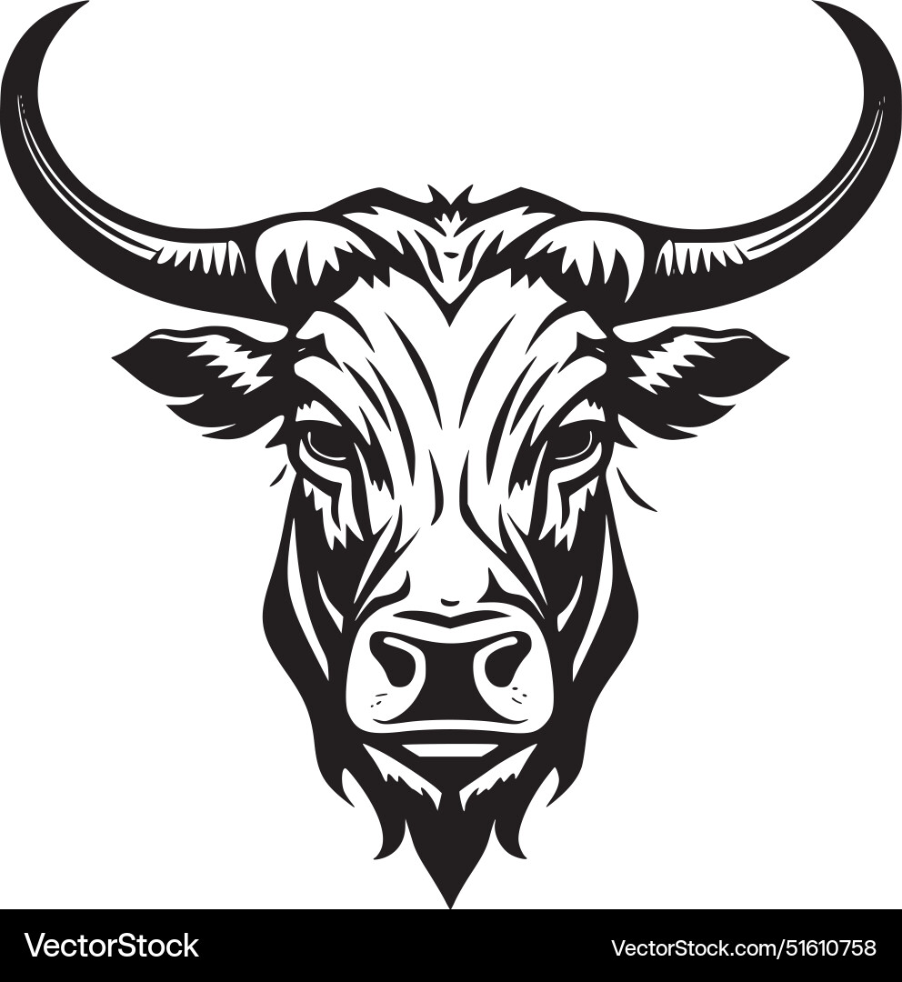 Bull - minimalist and simple silhouette Royalty Free Vector