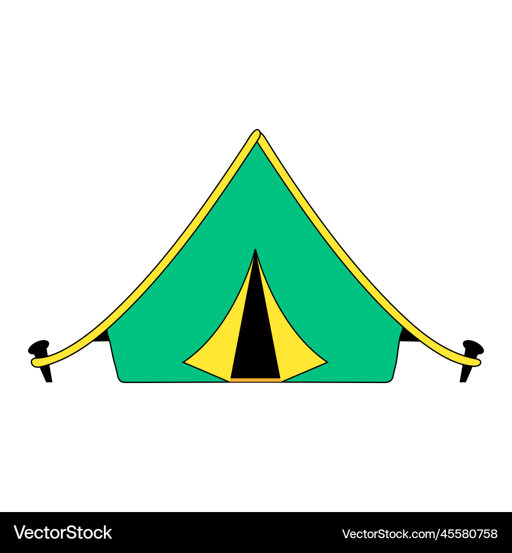 Camping tent Royalty Free Vector Image - VectorStock