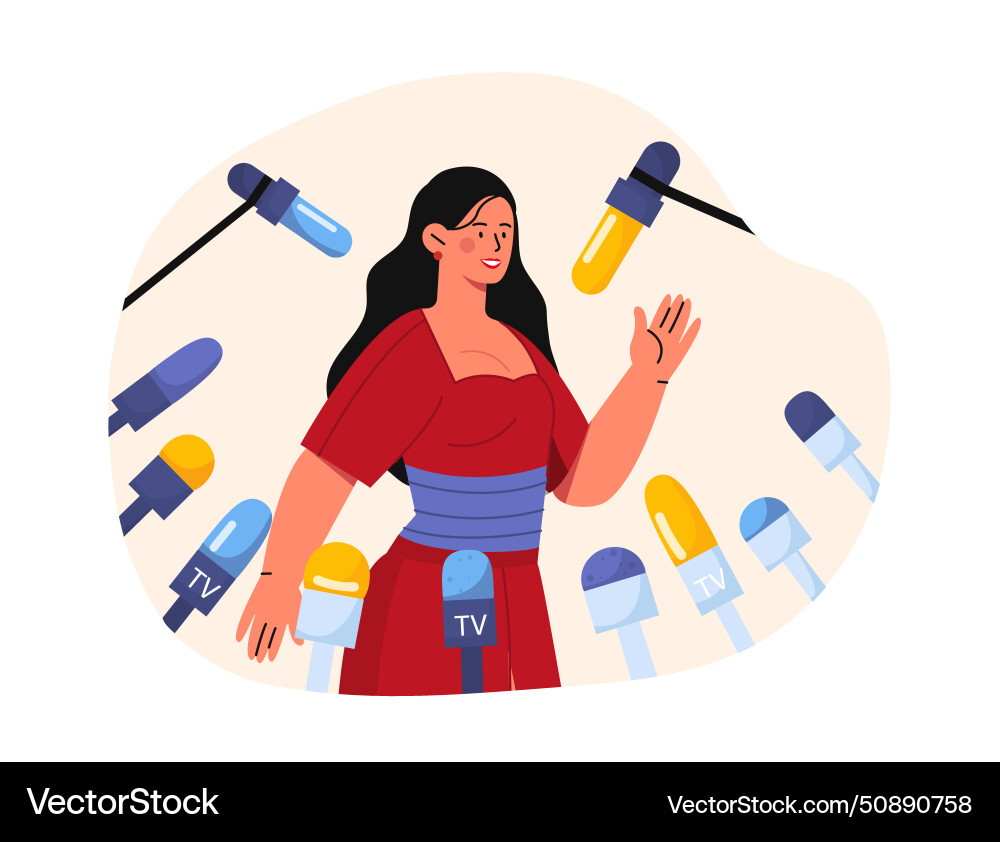 Celebrity woman concept Royalty Free Vector Image