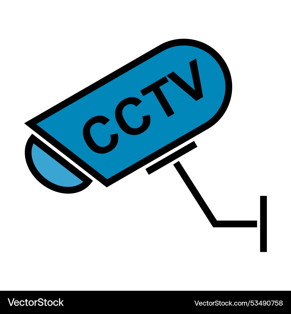 Closed circuit television camera icon cctv video Vector Image