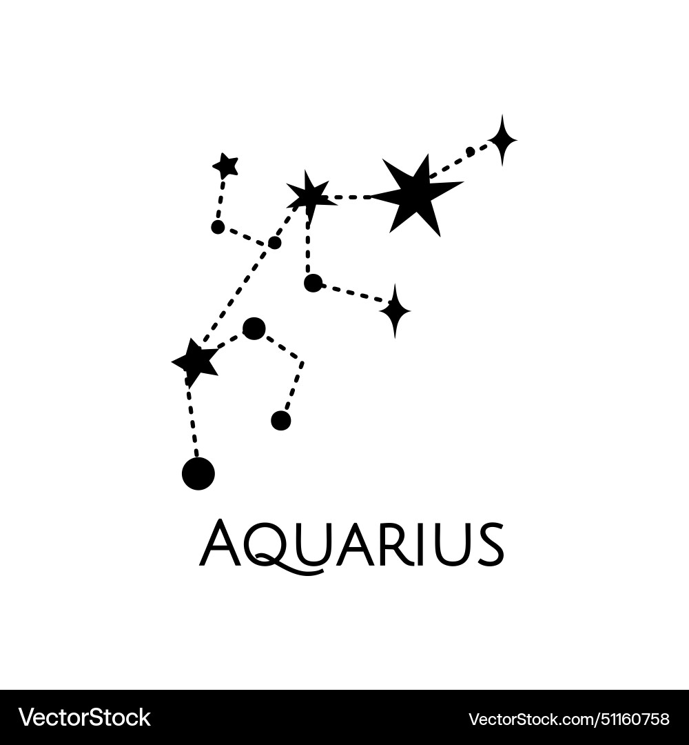 Constellation zodiac sign Royalty Free Vector Image
