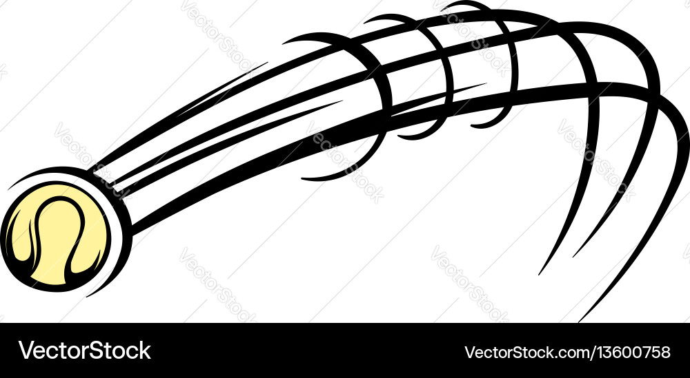 Flying Baseball Icon Royalty Free Vector Image