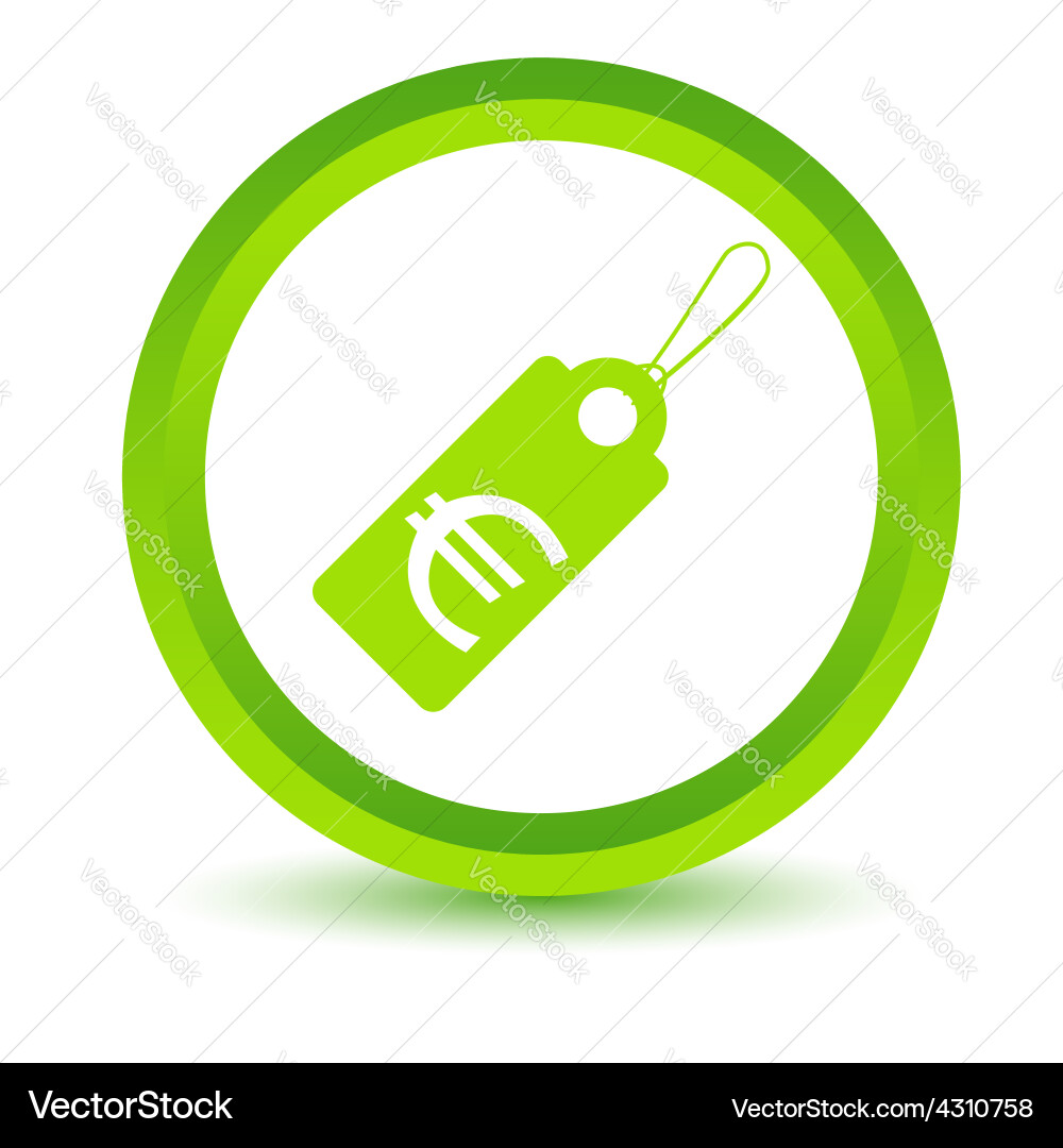 Green euro tag icon Royalty Free Vector Image - VectorStock
