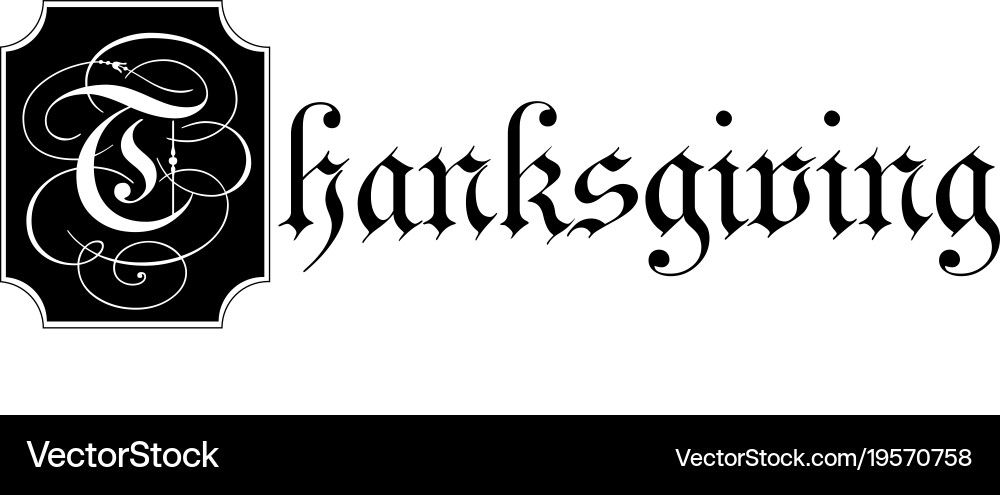 Isolated traditional typography Royalty Free Vector Image