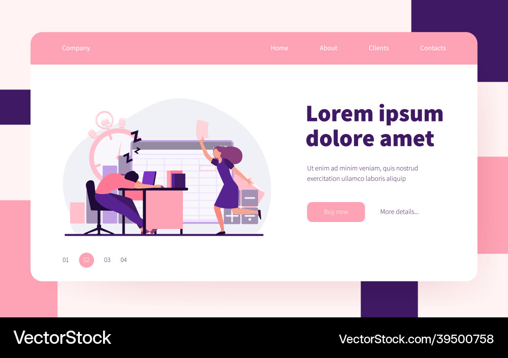 Lazy office worker Royalty Free Vector Image - VectorStock