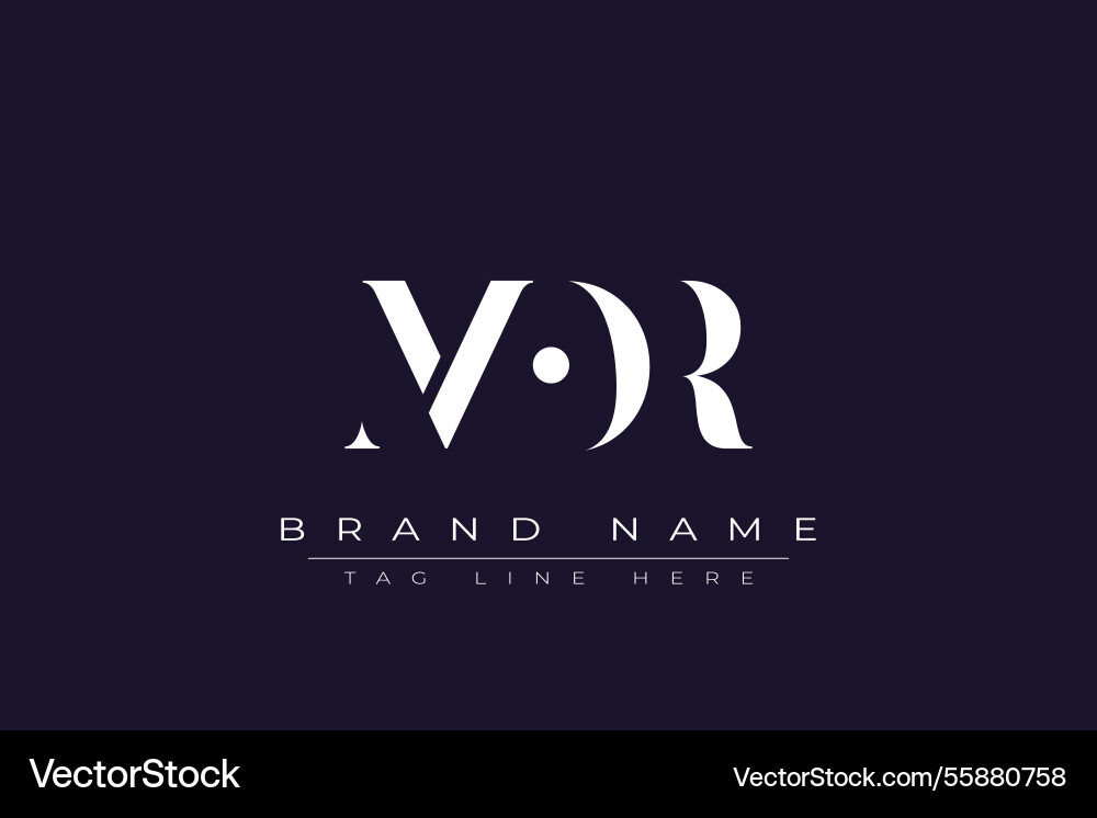 Mor abstract letter logo design Royalty Free Vector Image