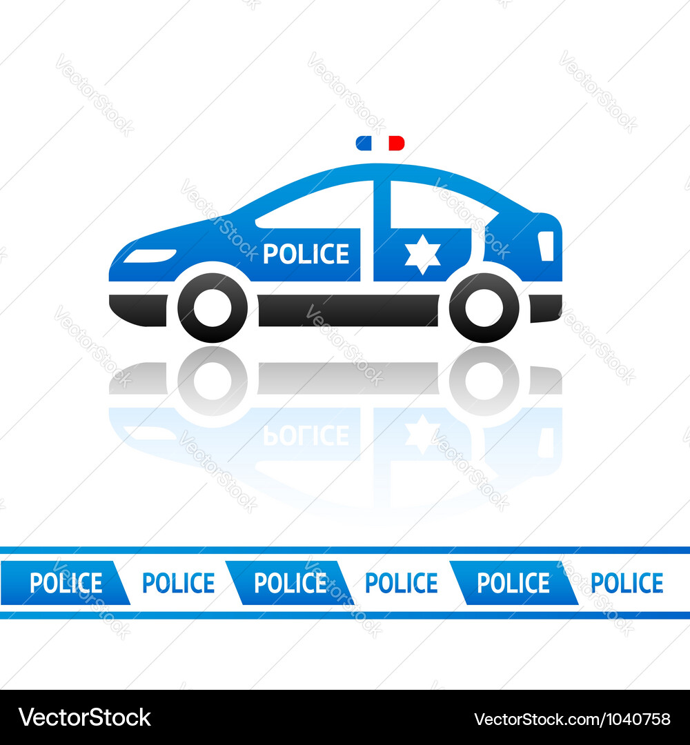 Police car Royalty Free Vector Image - VectorStock