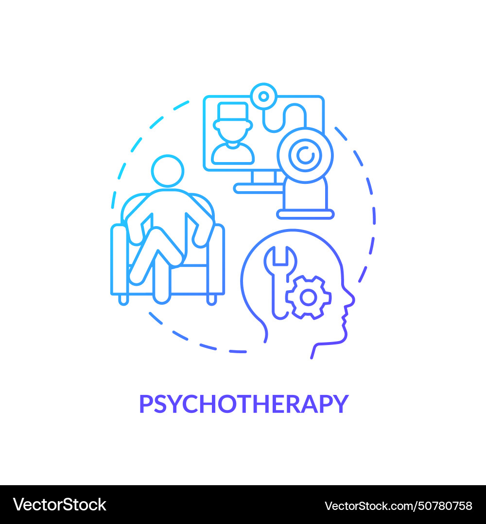 Psychotherapy blue gradient concept icon Vector Image Psychotherapy blue gradient concept icon Vector Image