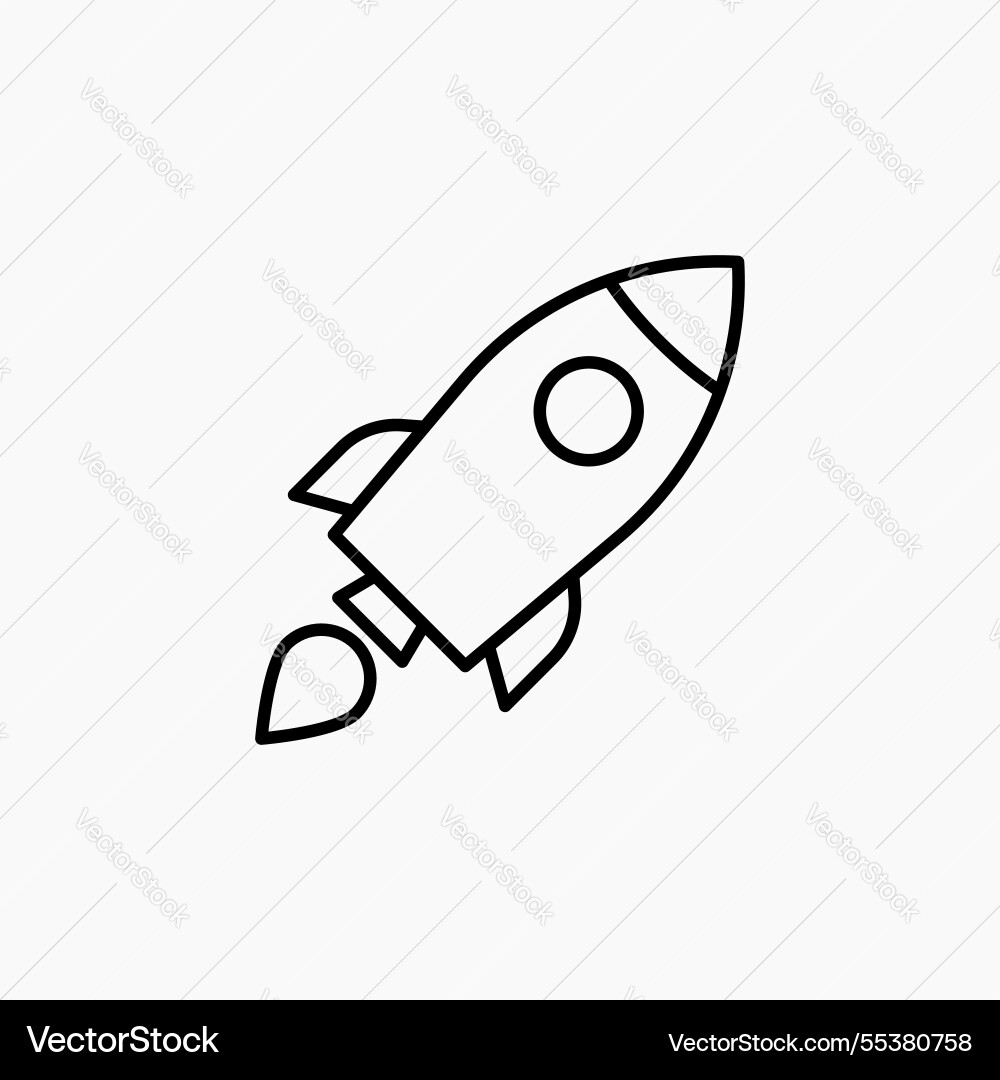 Rocket icon simple Royalty Free Vector Image - VectorStock