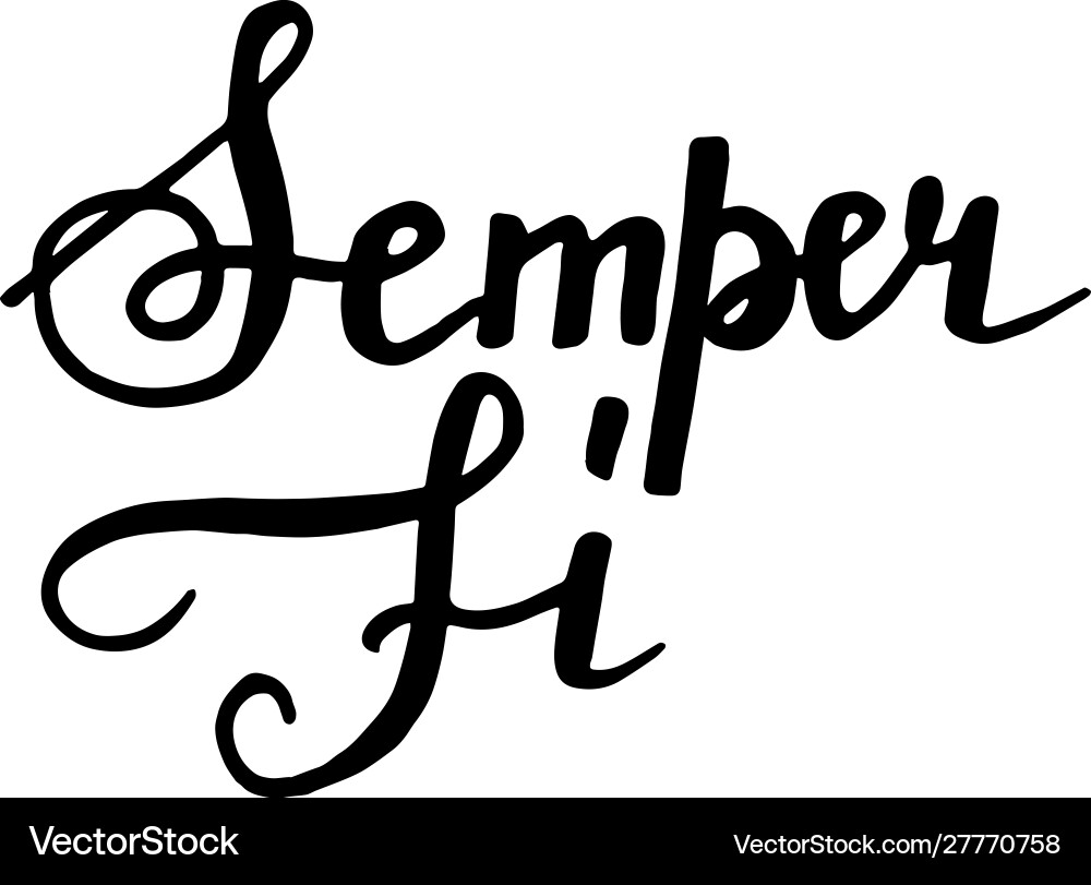 Semper fidelis - always faithful Royalty Free Vector Image