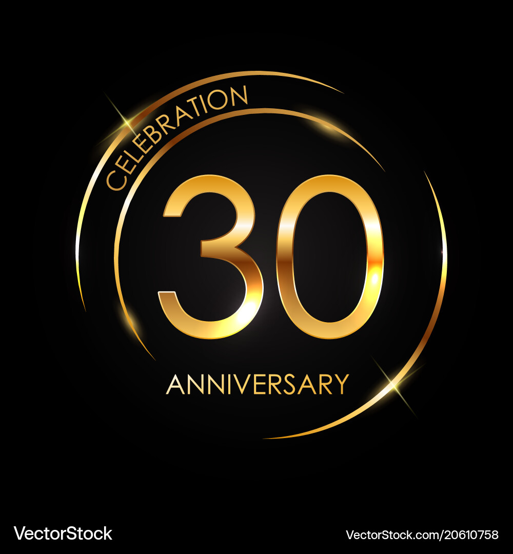 Template 30 years anniversary Royalty Free Vector Image