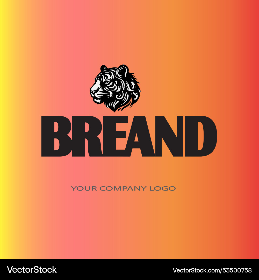 Tiger bread logo design Royalty Free Vector Image