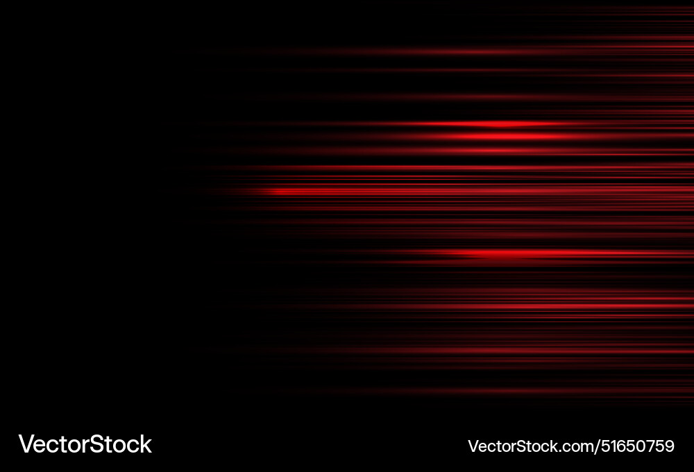 Abstract red fast high speed light movement Vector Image