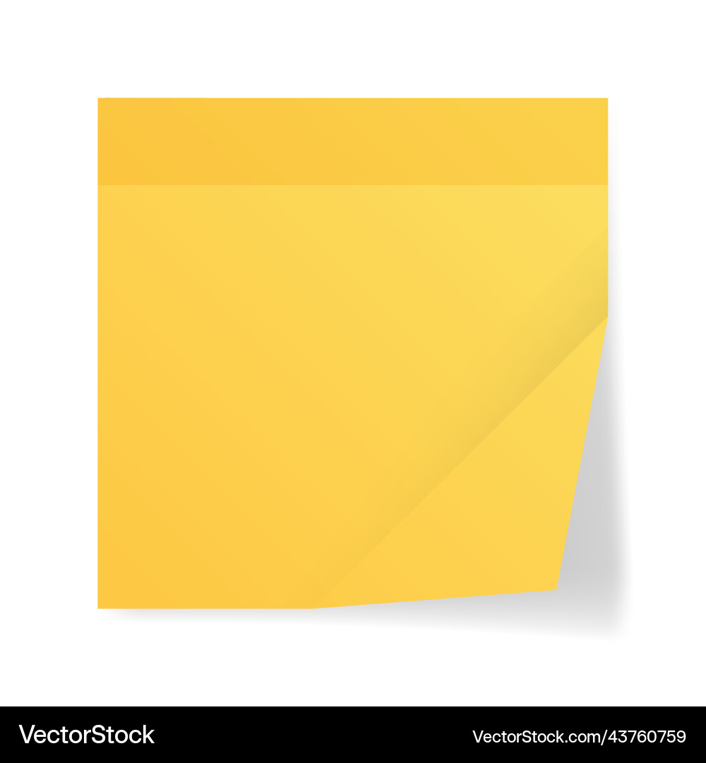 Blank square adhesive crumpled notes sticker mock Vector Image