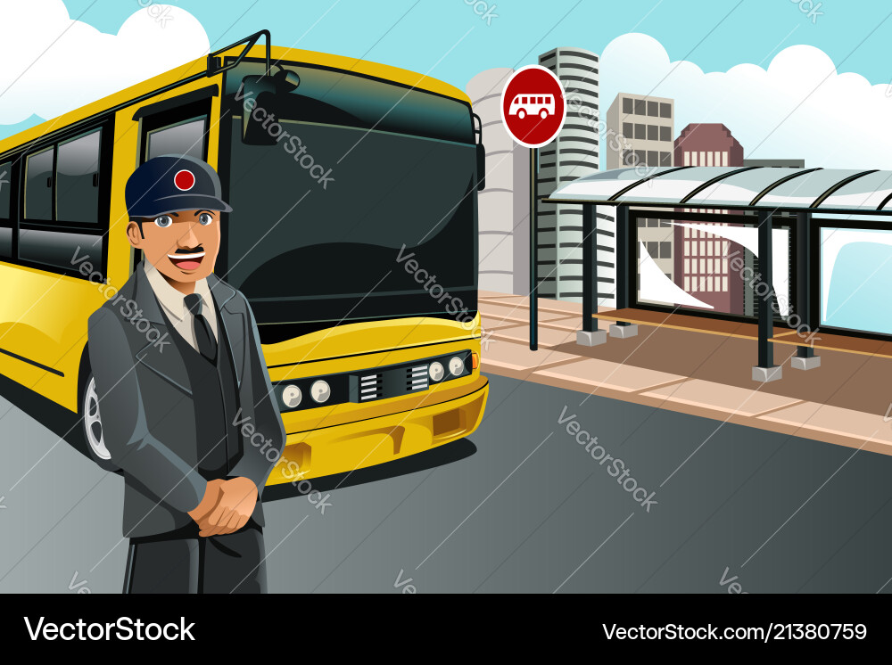 Bus driver Royalty Free Vector Image - VectorStock