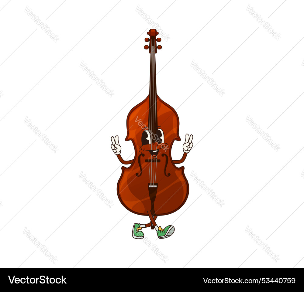 Cartoon cello or violoncello musical instrument Vector Image
