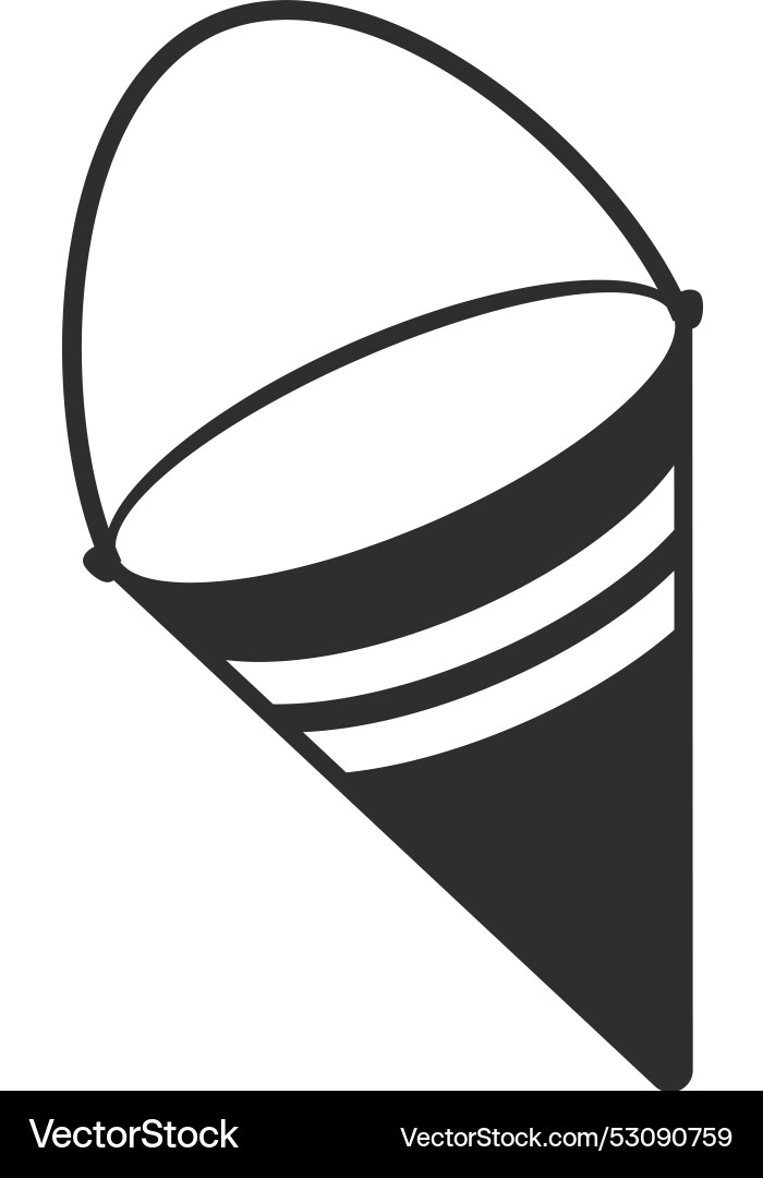 Cone bucket black icon fire protection tool Vector Image