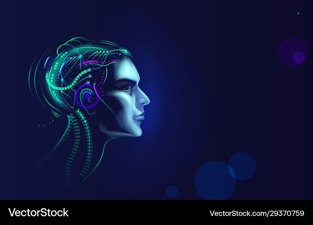Futuristic artificial intelligence concept cyber Vector Image