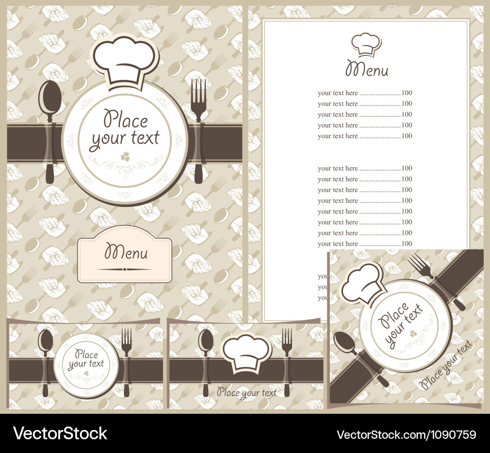 Menu plate Royalty Free Vector Image - VectorStock