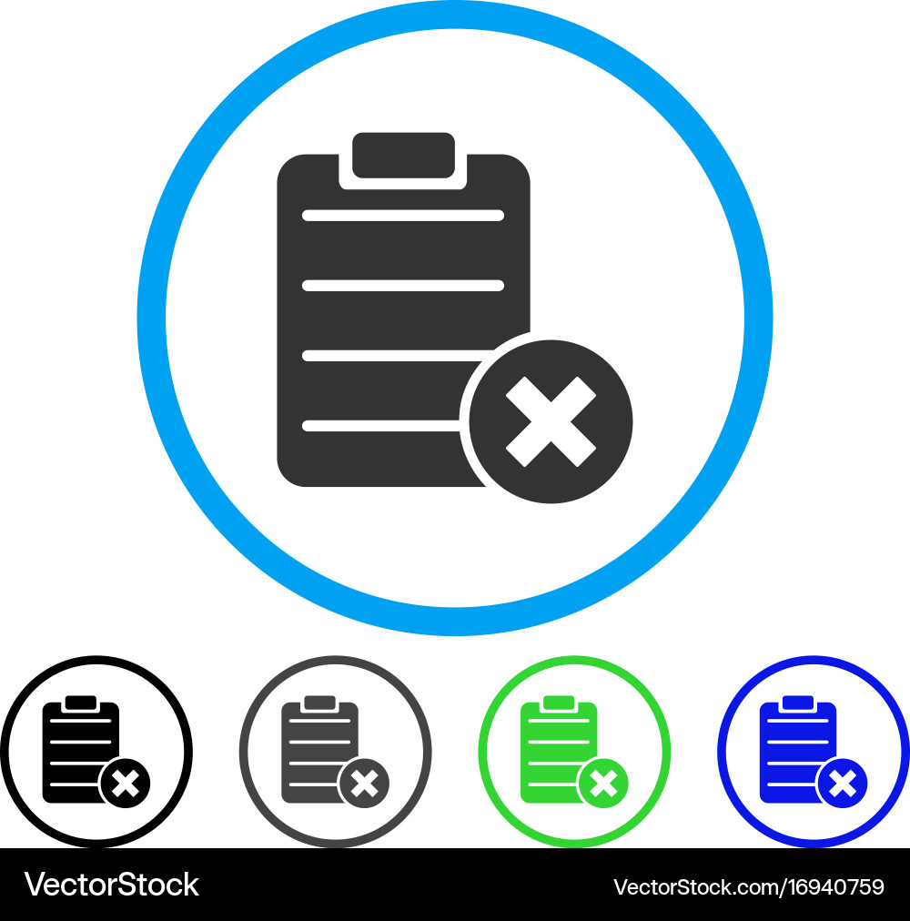 Reject form rounded icon Royalty Free Vector Image